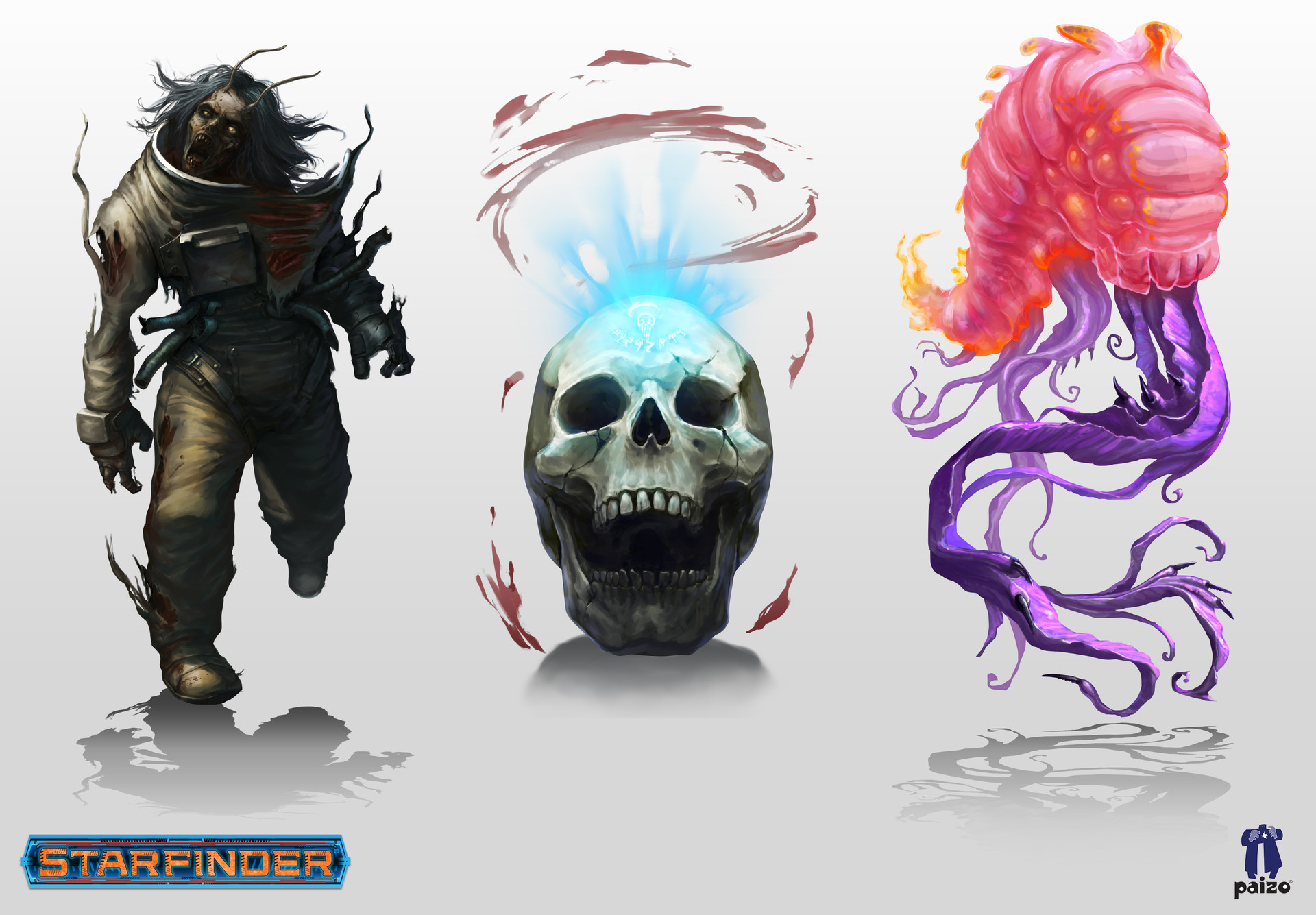 MJ Pajaron - Starfinder: Alien Archive Character Illustrations for Paizo