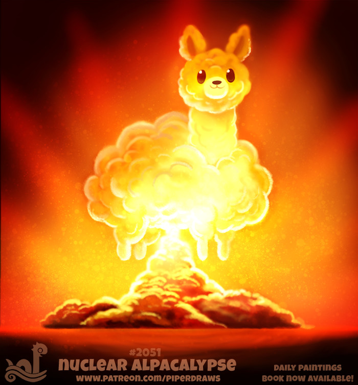 ArtStation - Daily Paint 2051# Nuclear Alpacalypse