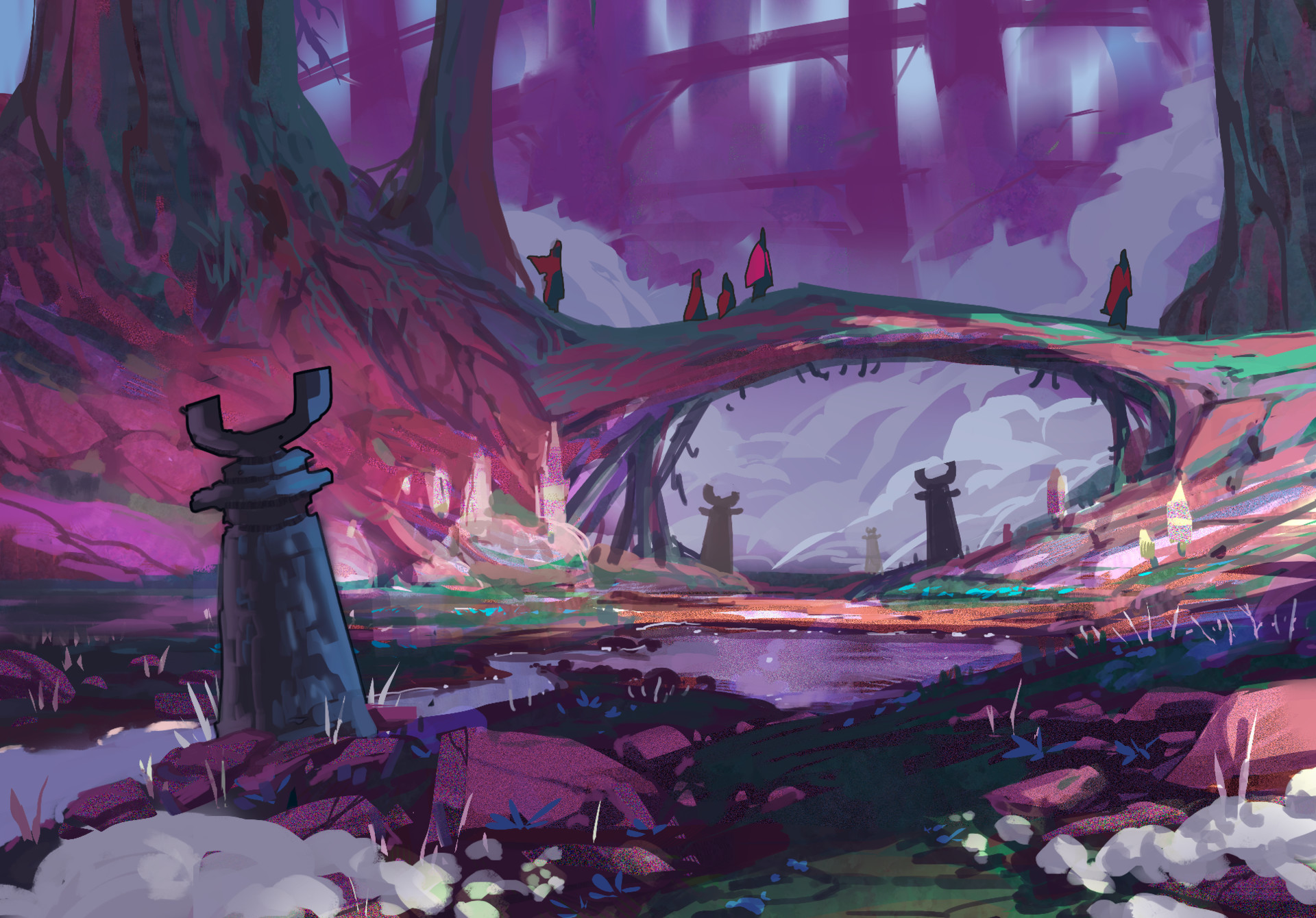 ArtStation - Forest bridge