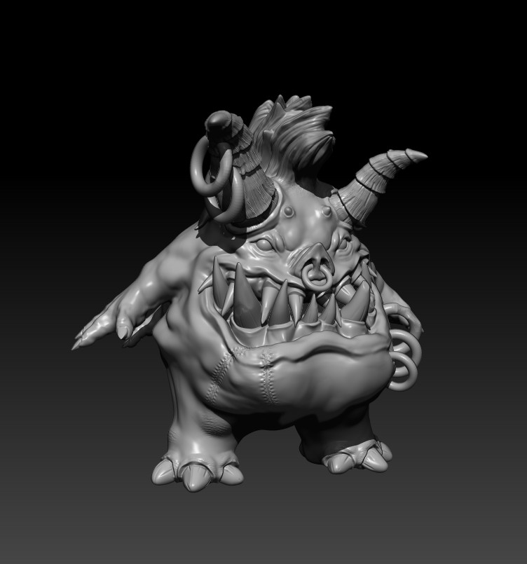ArtStation - pig head monster