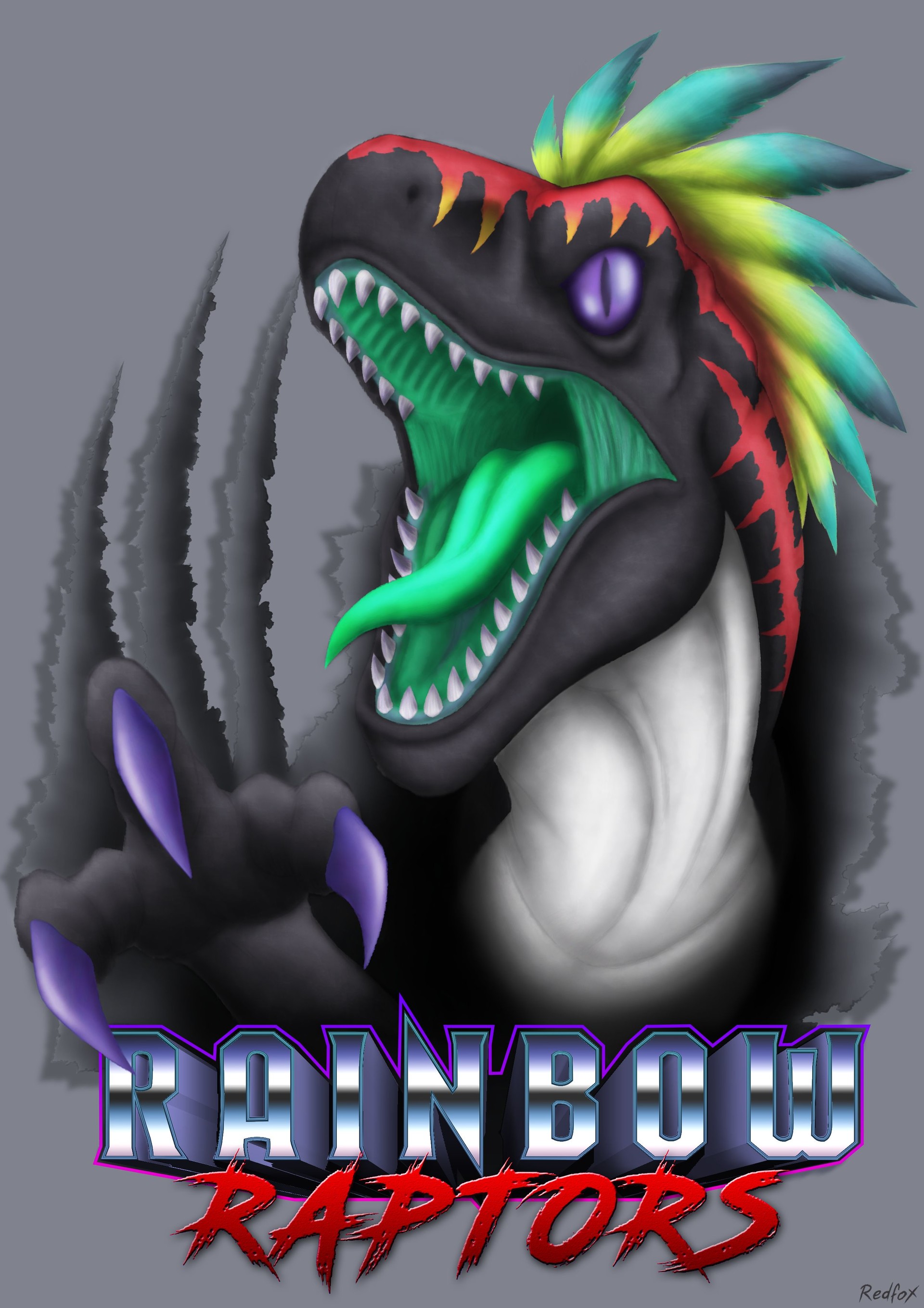 ArtStation - Starrex the Raibow Raptor