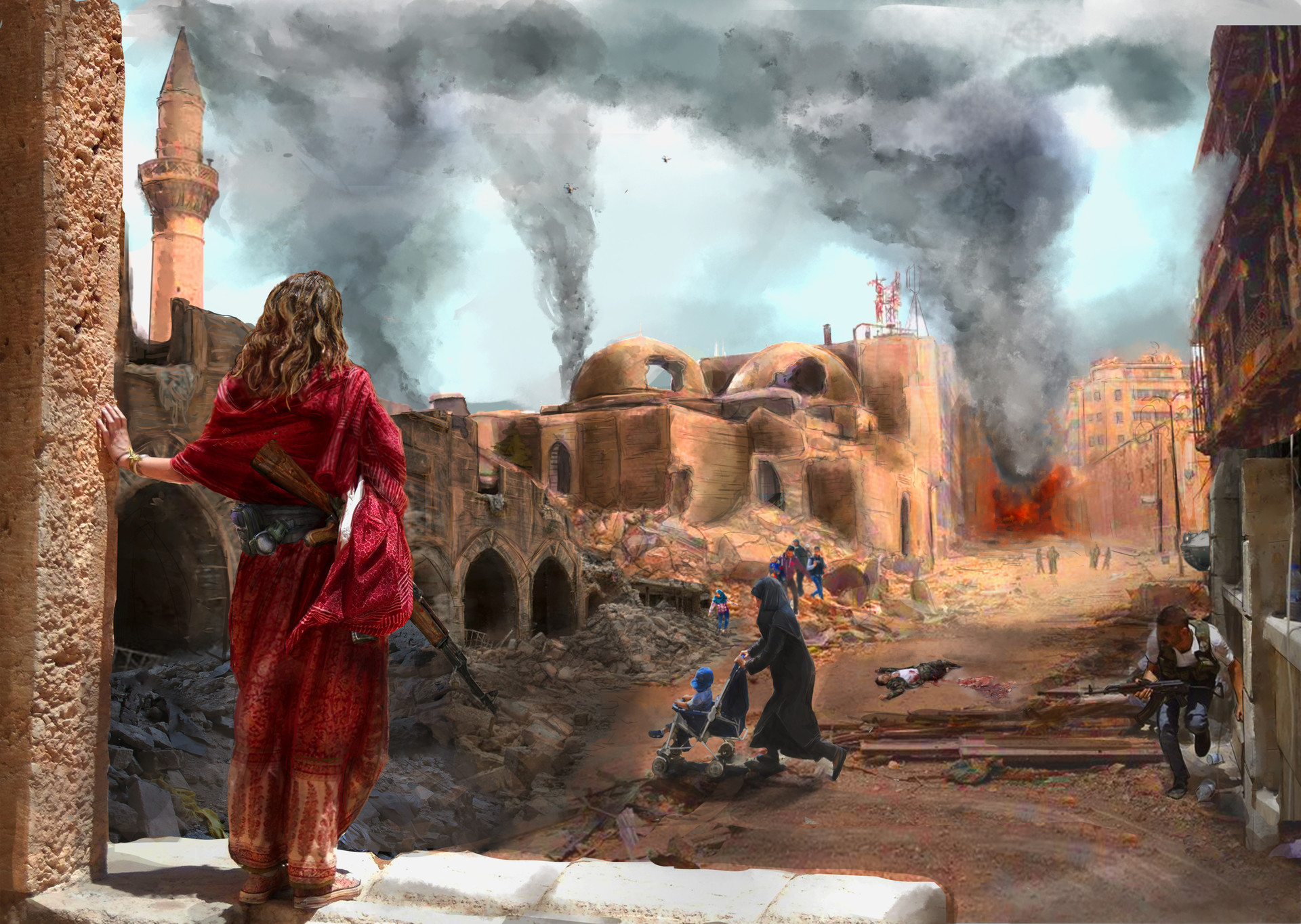 ArtStation - Syrian Ruins - 20 hr painting