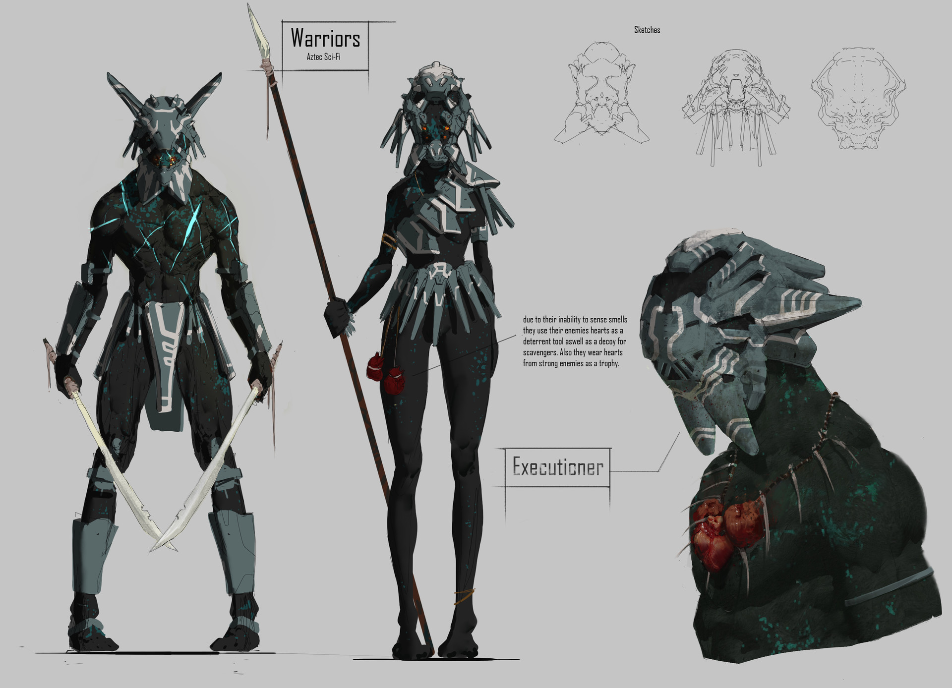 ArtStation - Aztec Alien Sci Fi Warriors