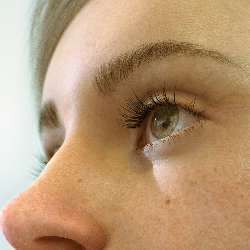 Hiroshi Yoshioka - Shadow lines fall onto a face