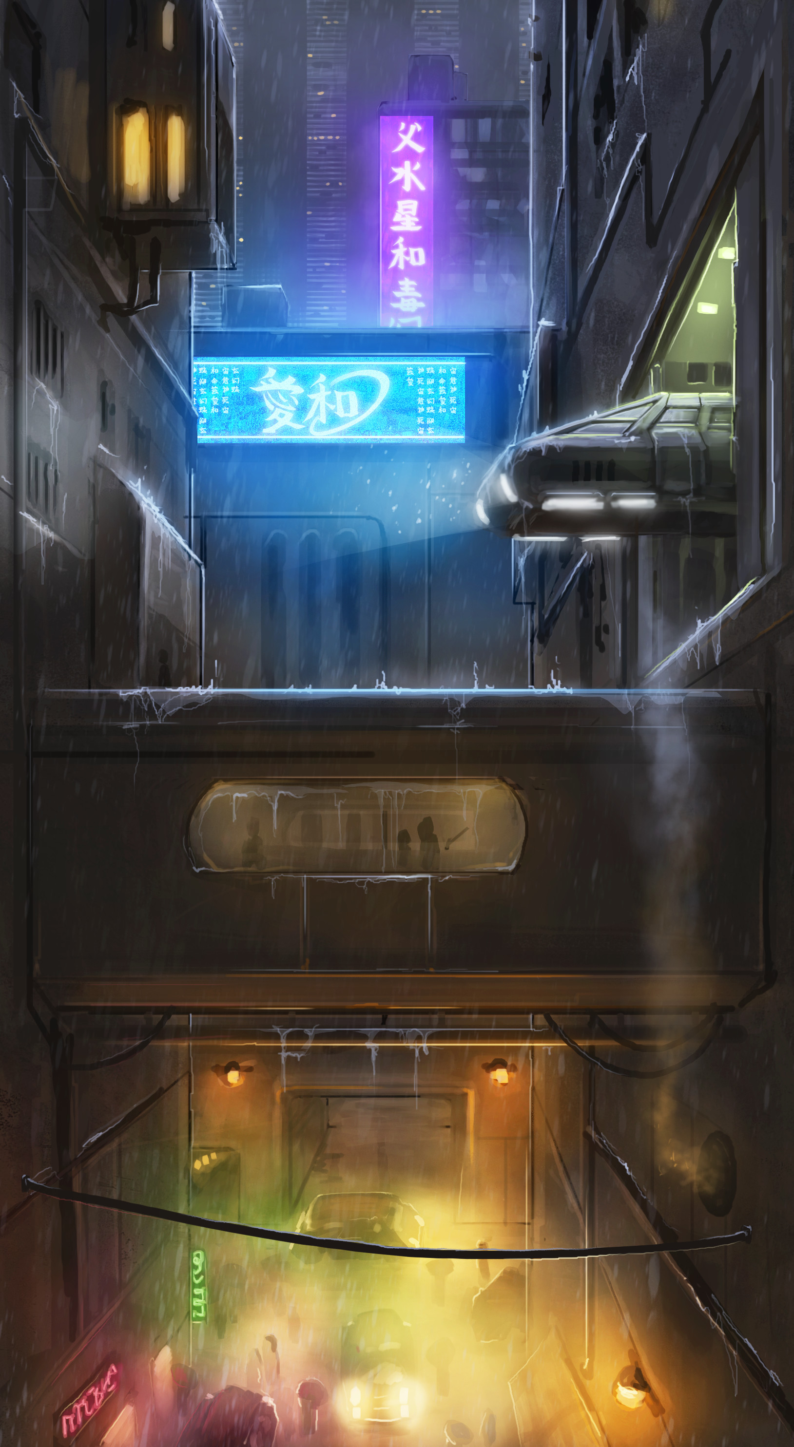 ArtStation - Futuristic Back Alley
