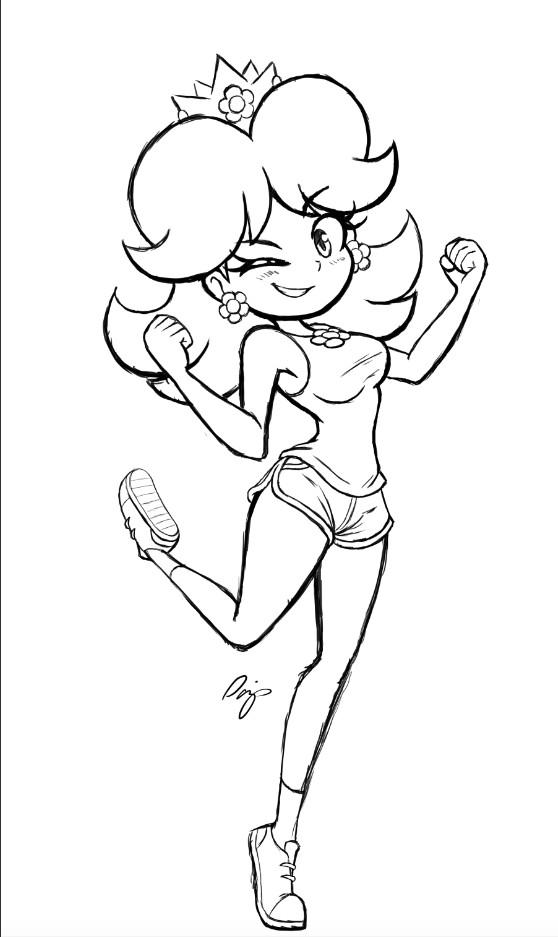 daisy coloring pages super mario