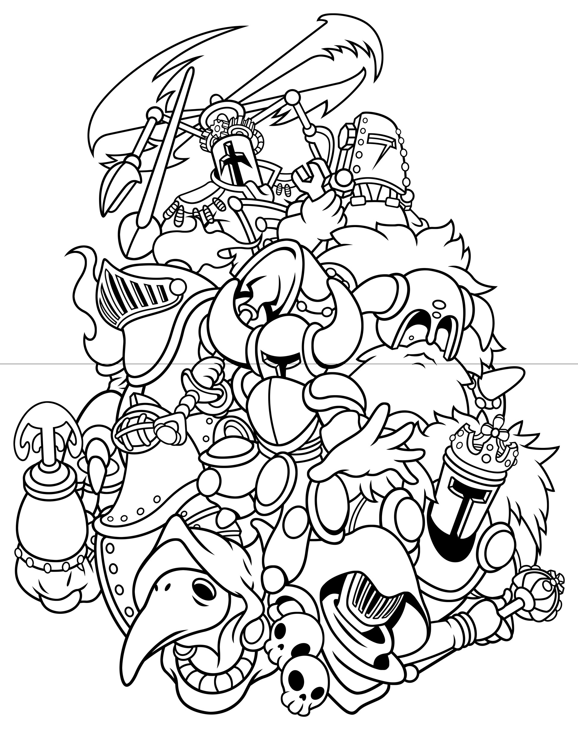 shovel knight coloring pages