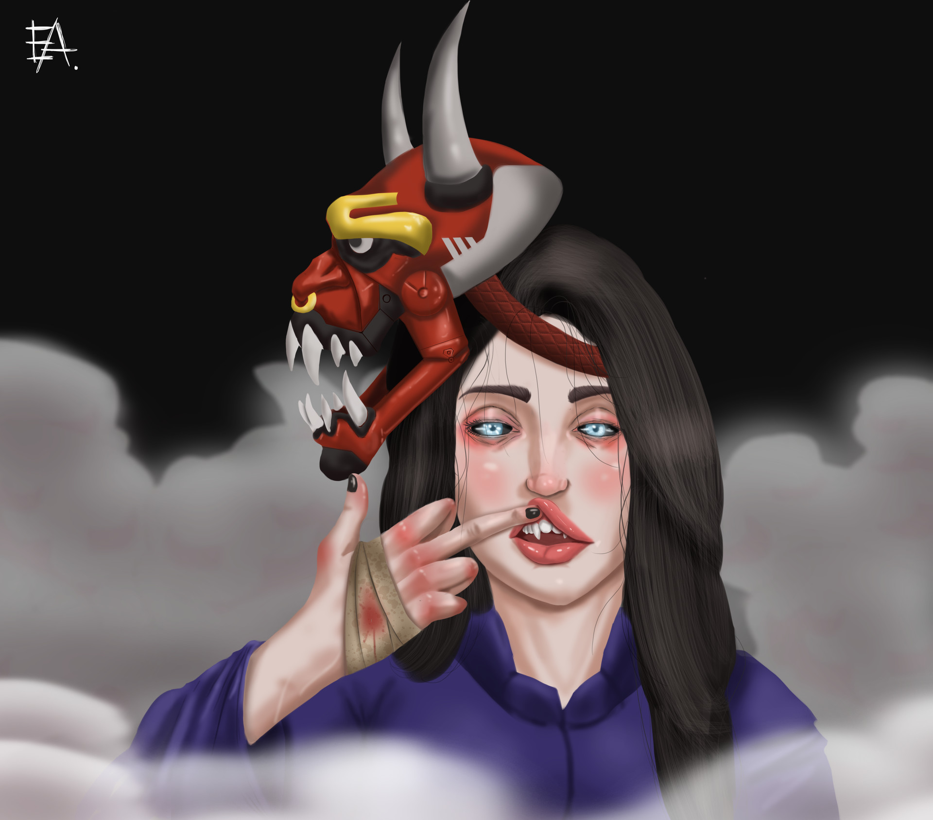 ArtStation - Blue demon