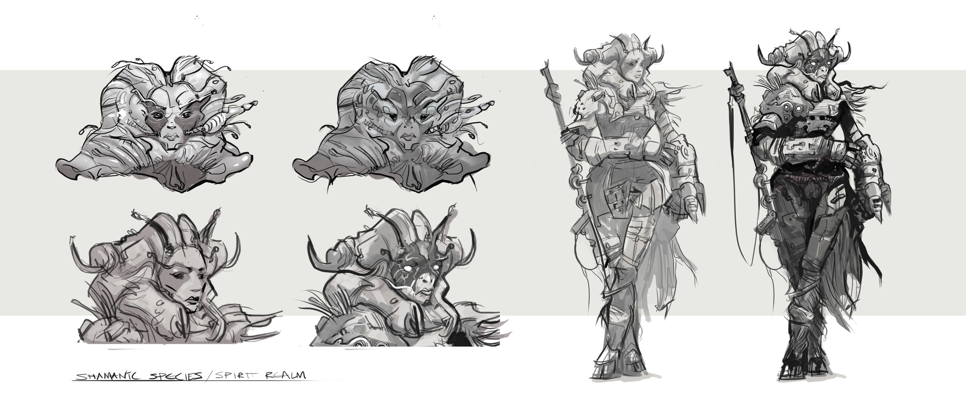 ArtStation - Shamanistic Alien Sketch