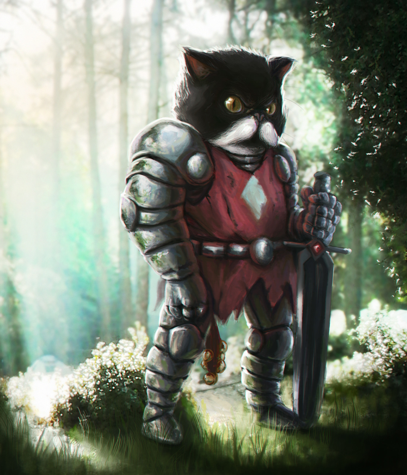 Marinos Yiannakou - cat knight concept art