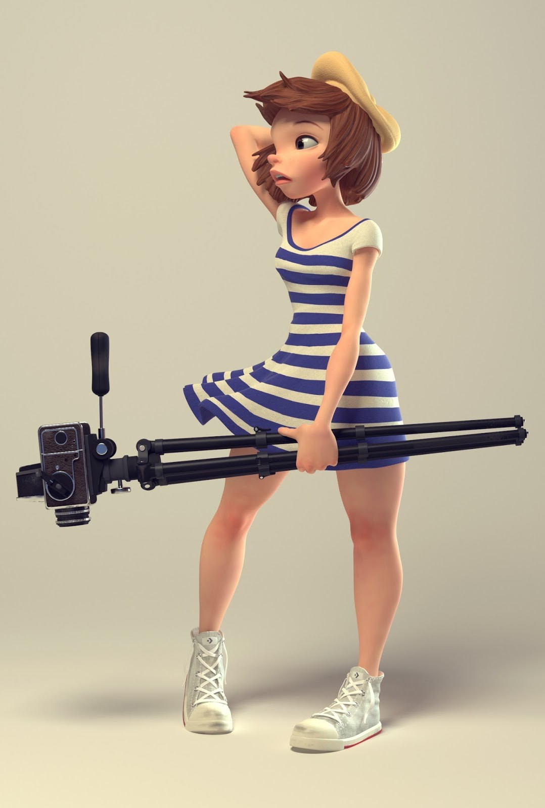 ArtStation - Camera Girl. Concept by Chris Sanders