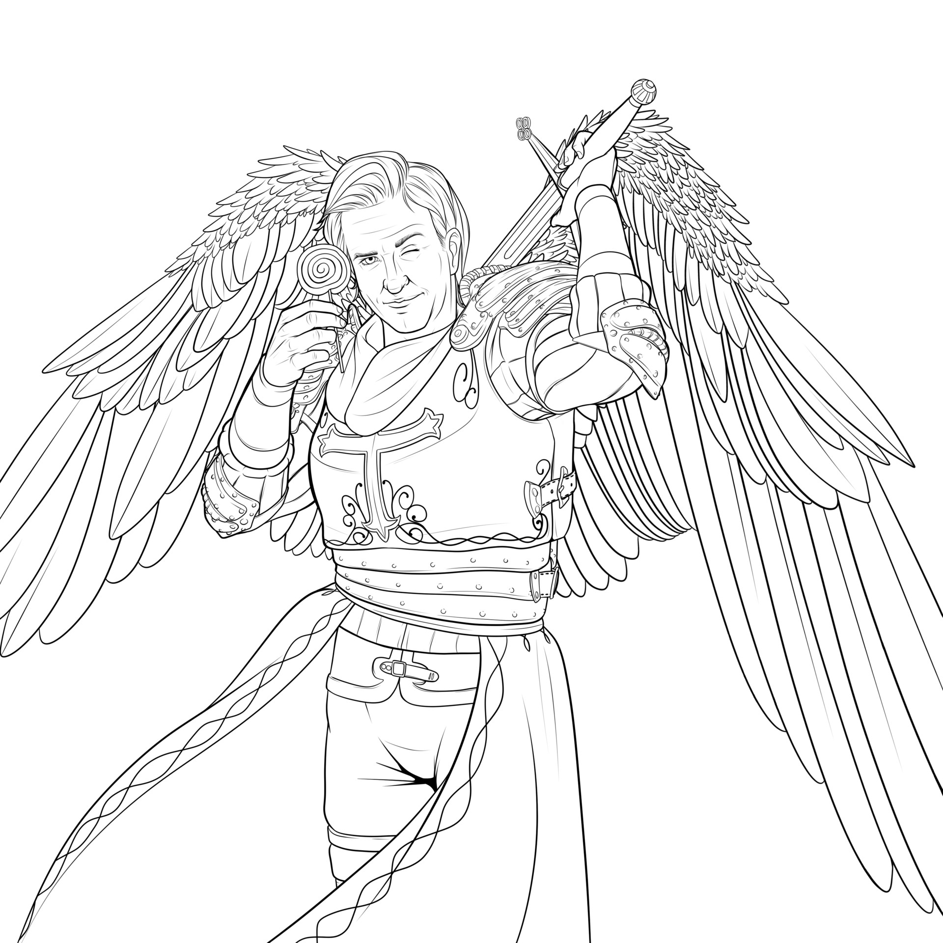 gabriel angel coloring pages