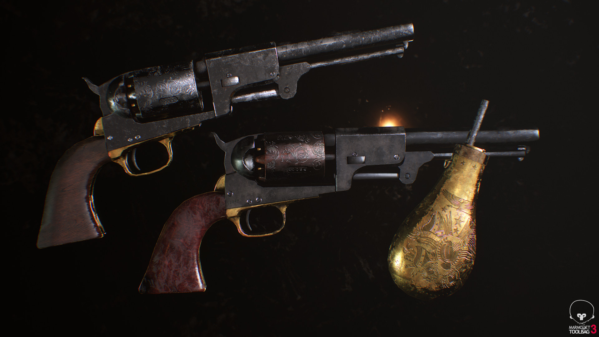 Sean Pickersgill - Colt Dragoon and Powder flask