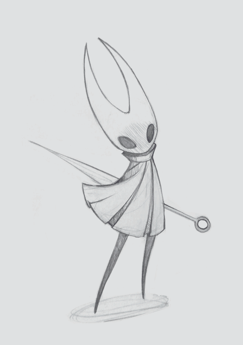how to draw hollow knight hornet