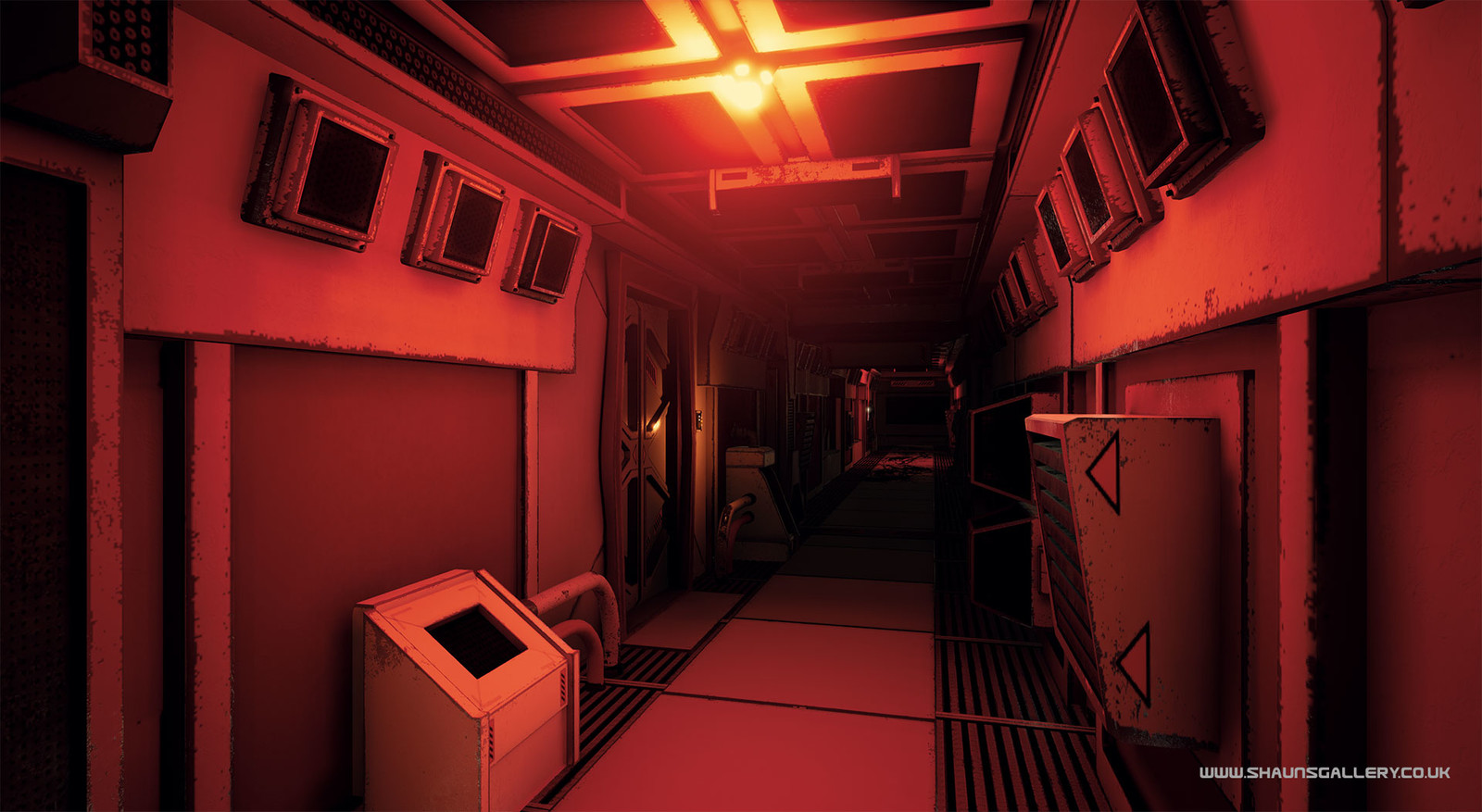Shaun Williams - Red Alert - Sci-fi Horror environment