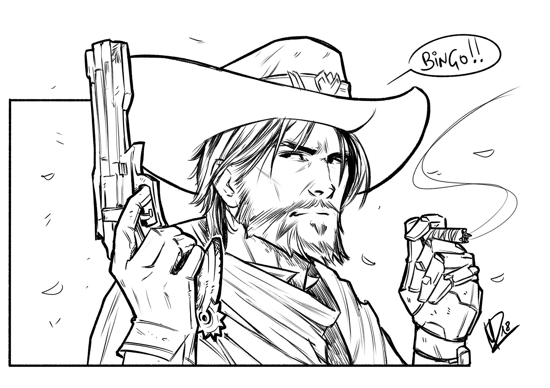 how to draw overwatch mccree