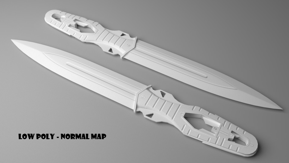 futuristic throwing knife