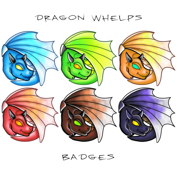 ArtStation - Blue whelp badge- commission