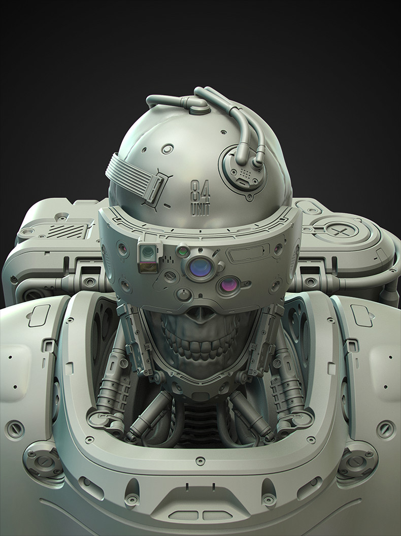 ArtStation - Bones (WIP clay render)