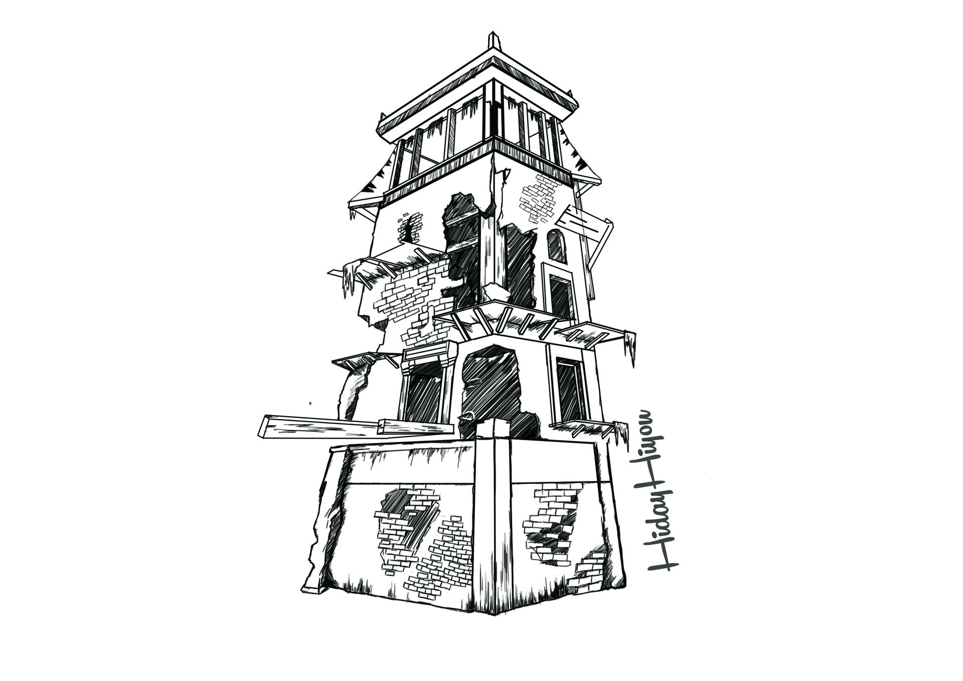 ArtStation - Sketching house