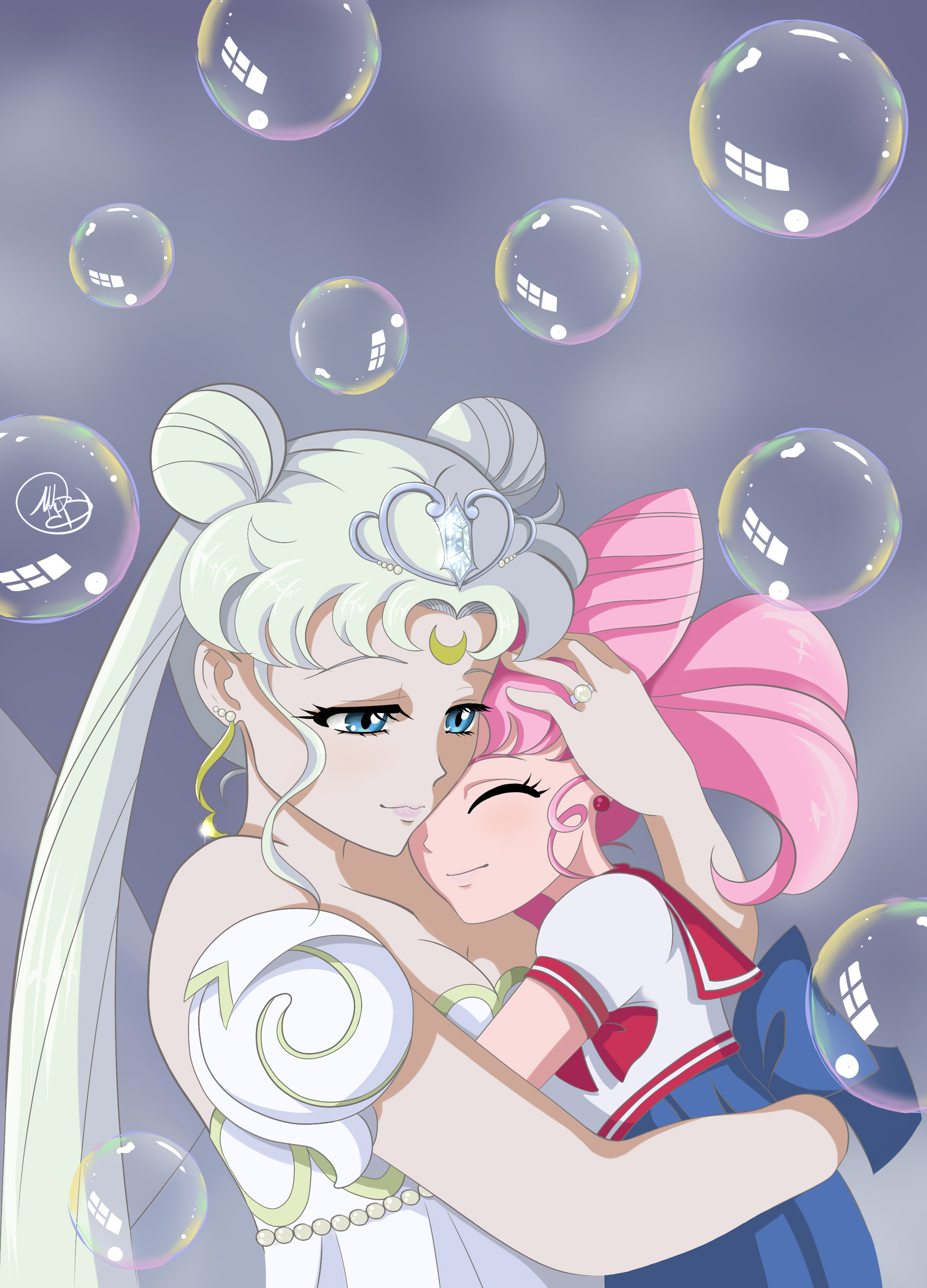 ArtStation - Queen Serenity and Chibiusa