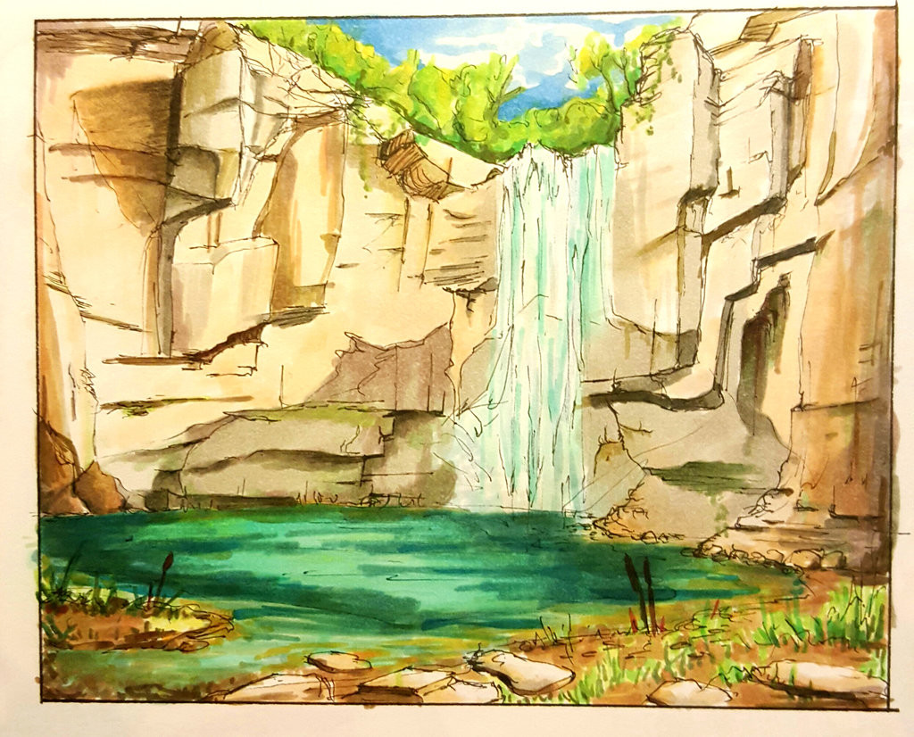 how to draw water with copic markers