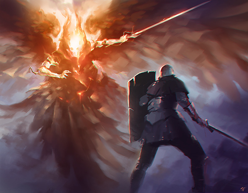 ArtStation - Seraph vs Knight