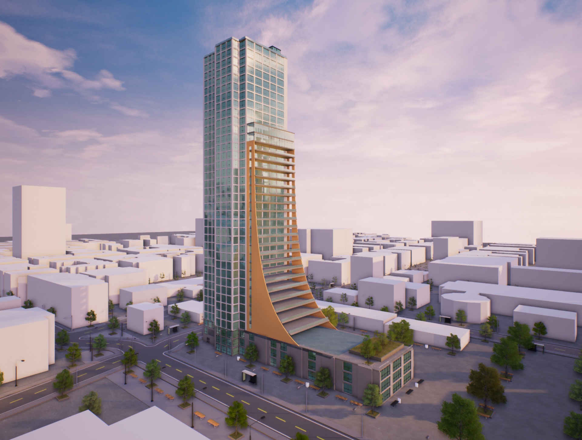 Ervin Jesse - Unreal Engine - Office Building - Exterior & Interior Archviz