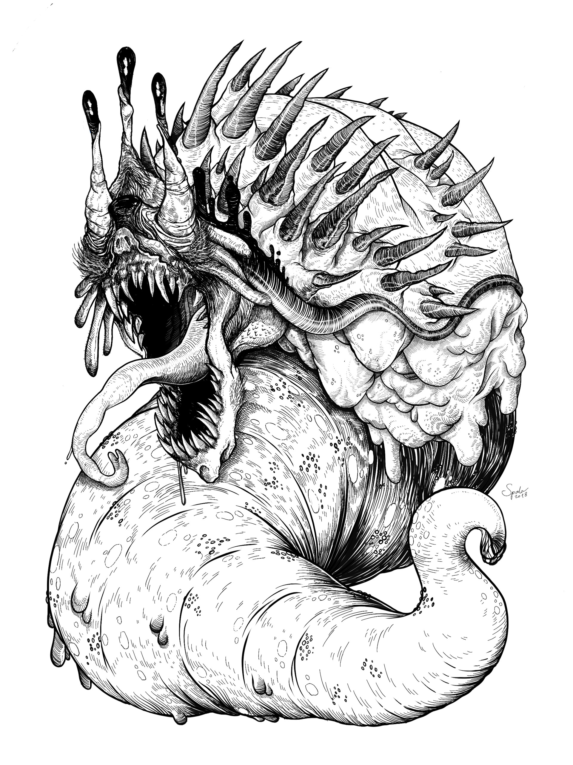 ArtStation - Gla’aki, the Slug God of the Lake