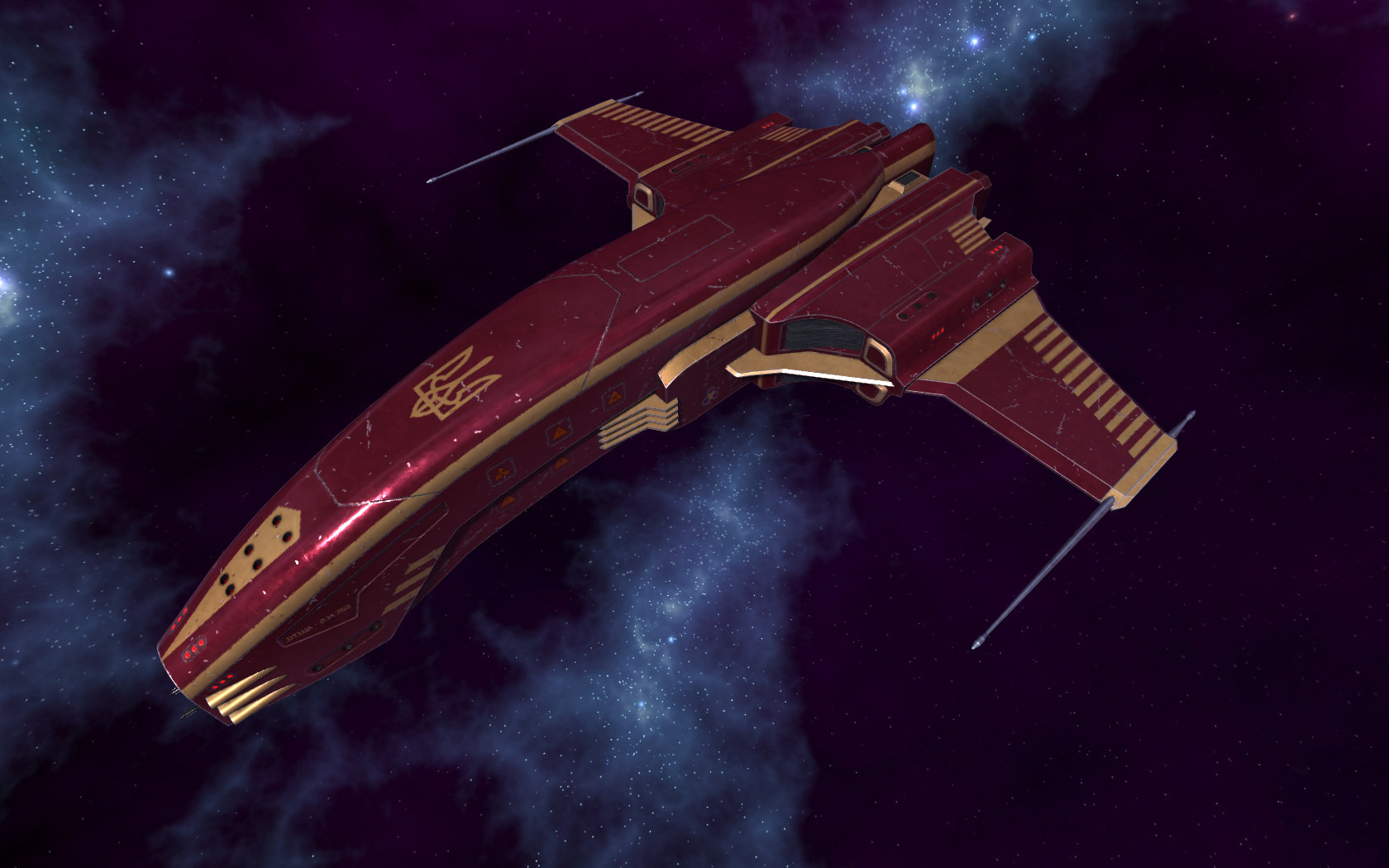 ArtStation - Spaceship Dagger Type 1 Red