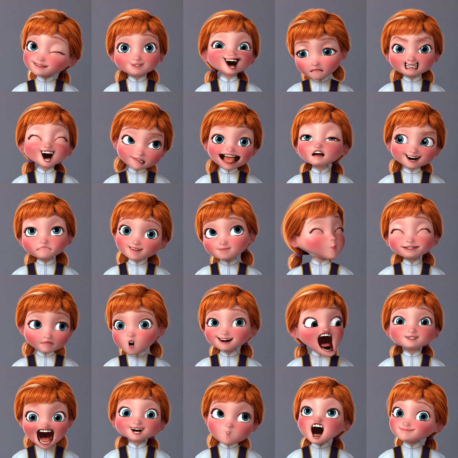 Anna Frozen Face Character