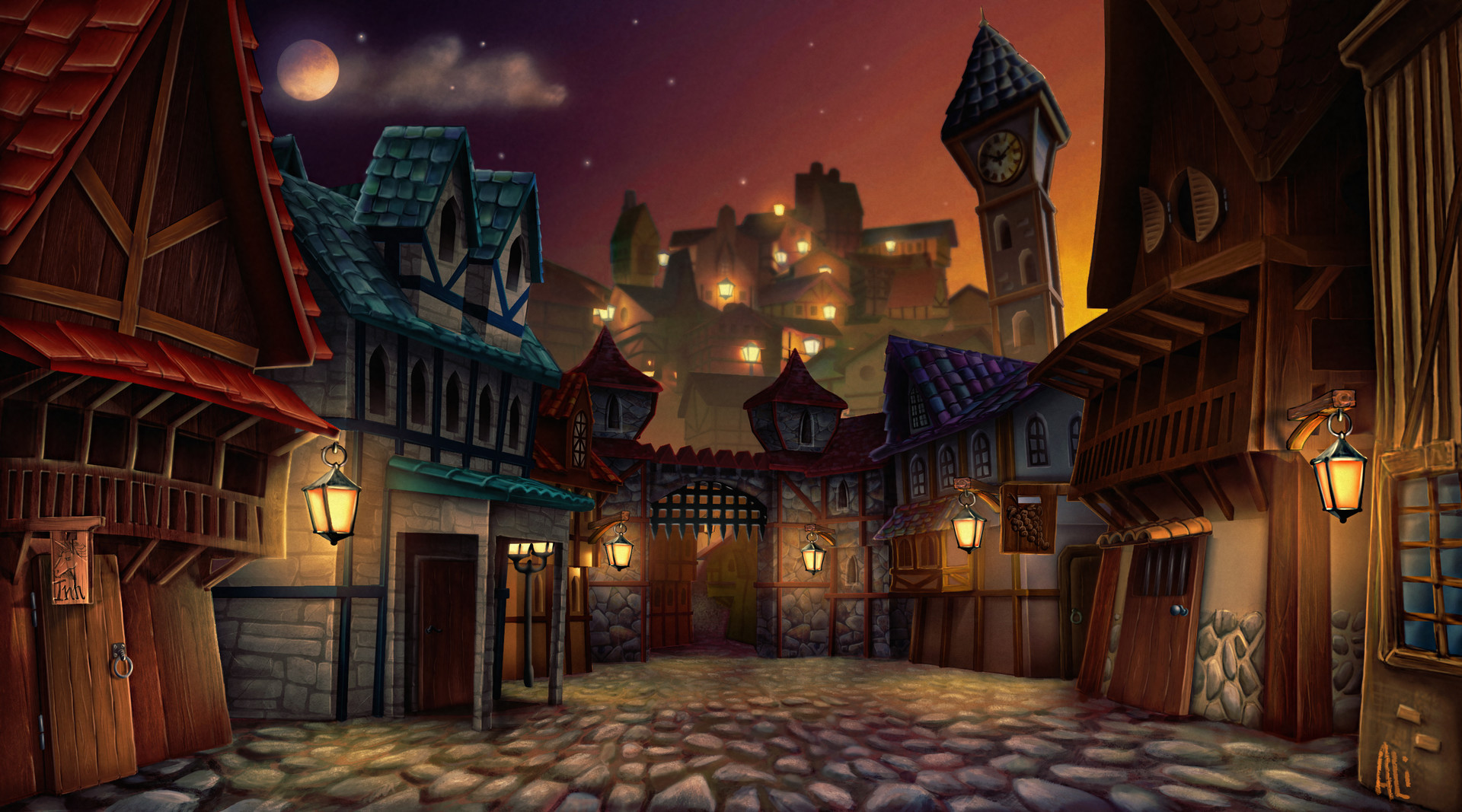 ArtStation - Citadel at Sunset