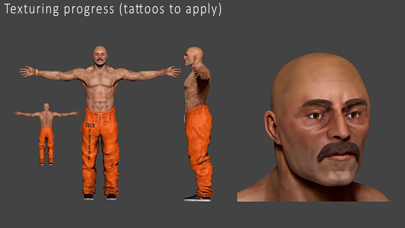 Richard Cull - Inmate Character 3d Model