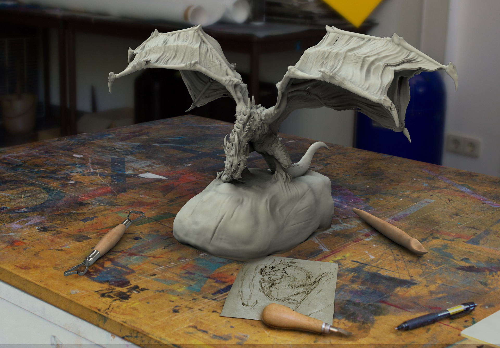 ArtStation - Dragon Sculpt