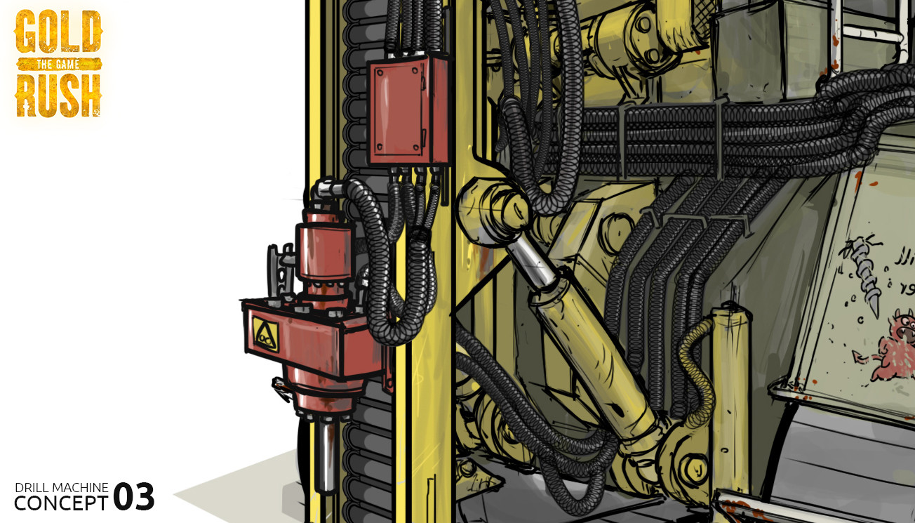 ArtStation - concept art for Drill Machine