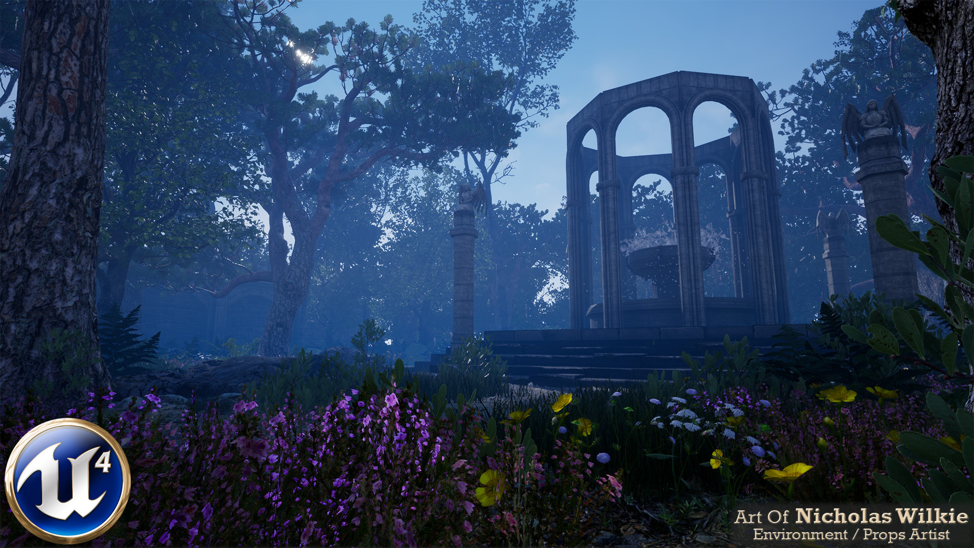 Nicholas Wilkie - Angelic Forest Ruins Environment Study