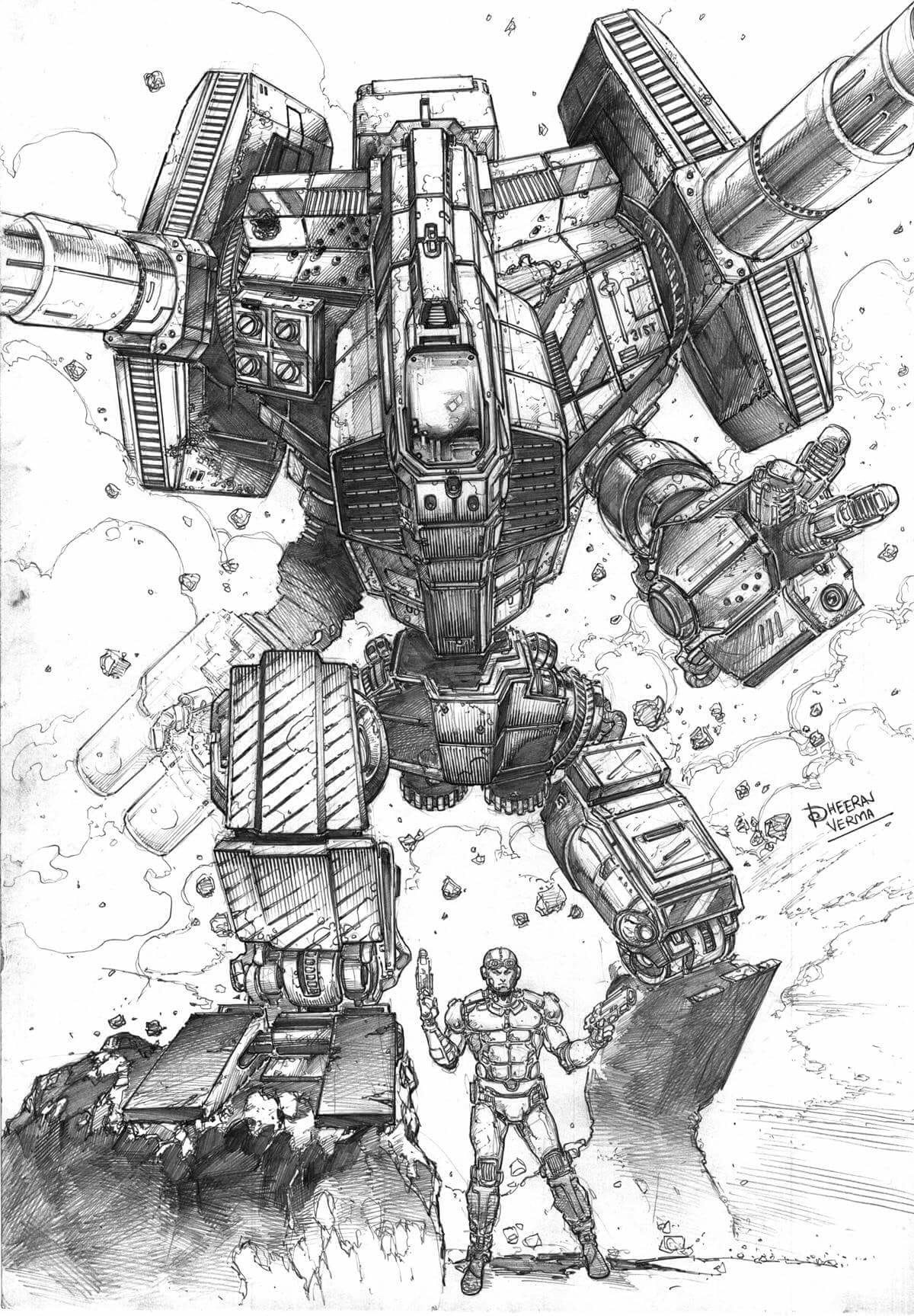 war robots coloring pages