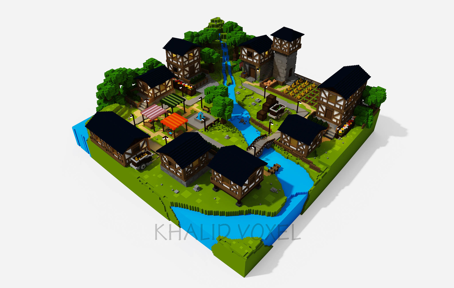 ArtStation - SMALL MEDIEVAL TOWN