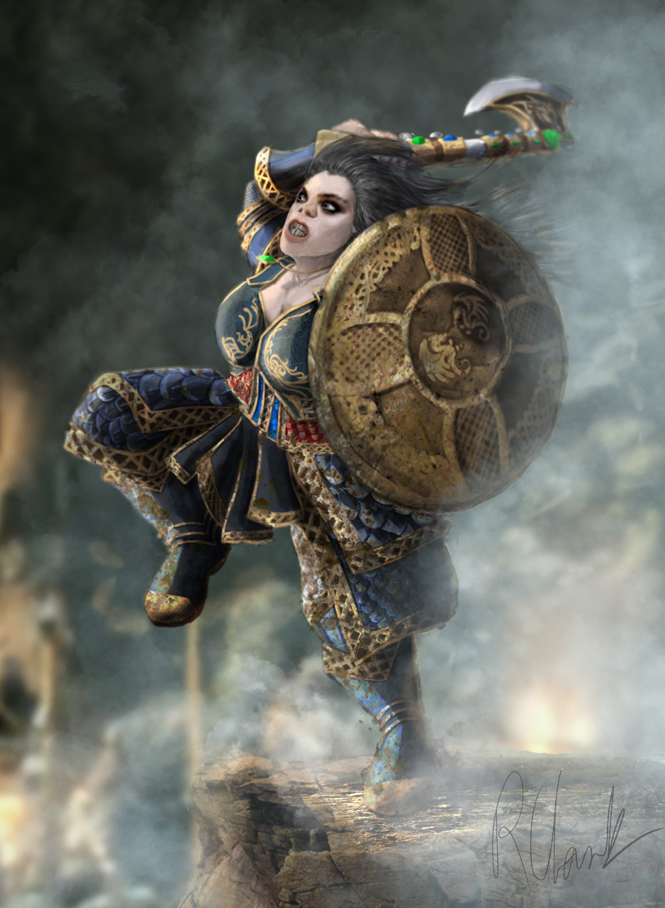 ArtStation - Female Dwarf Warrior