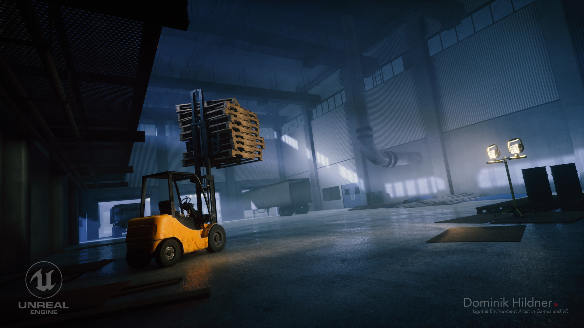 ArtStation - LIGHTING: Warehouse District - Night