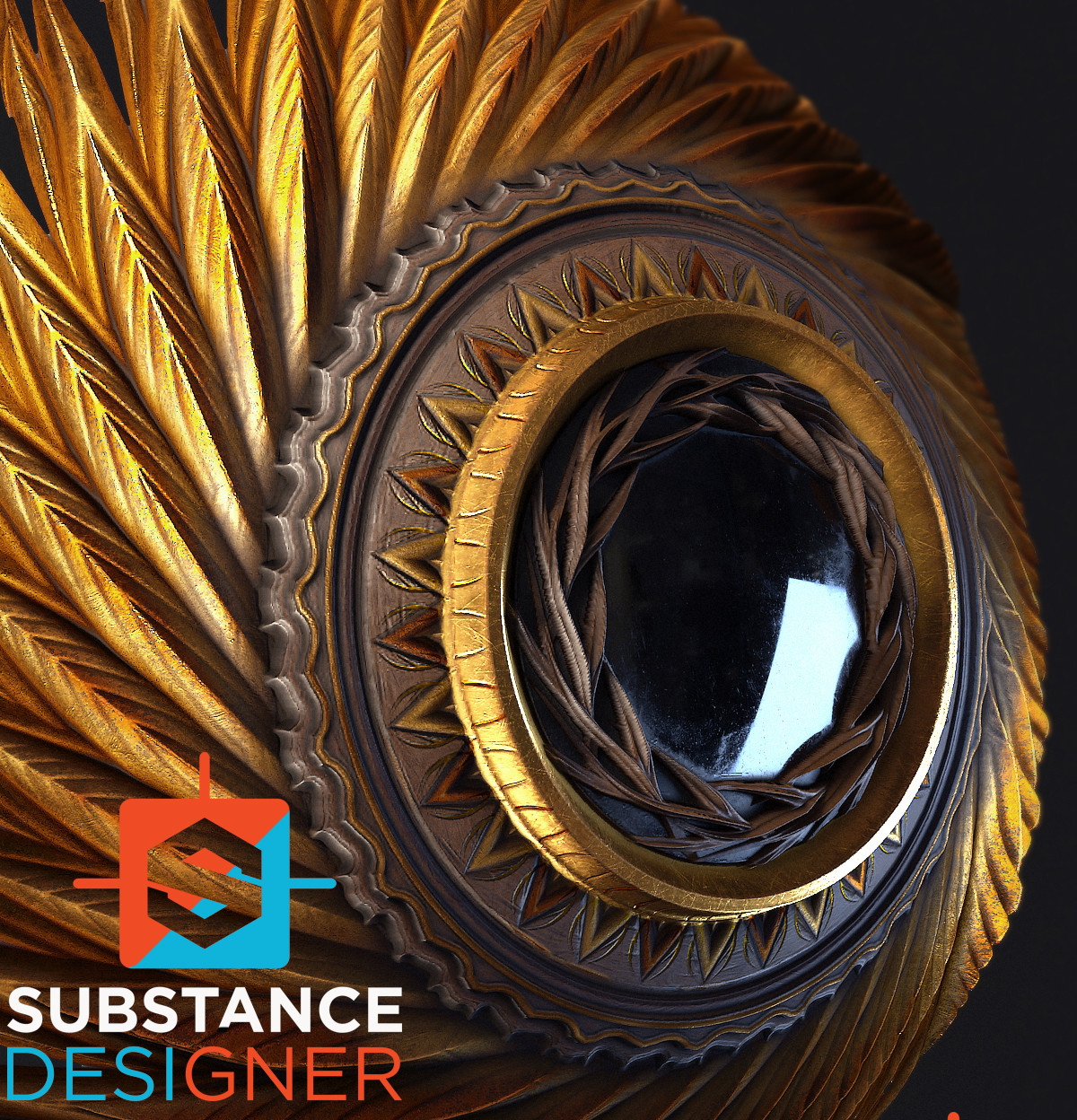 ArtStation - fully Procedural Gold Mirror