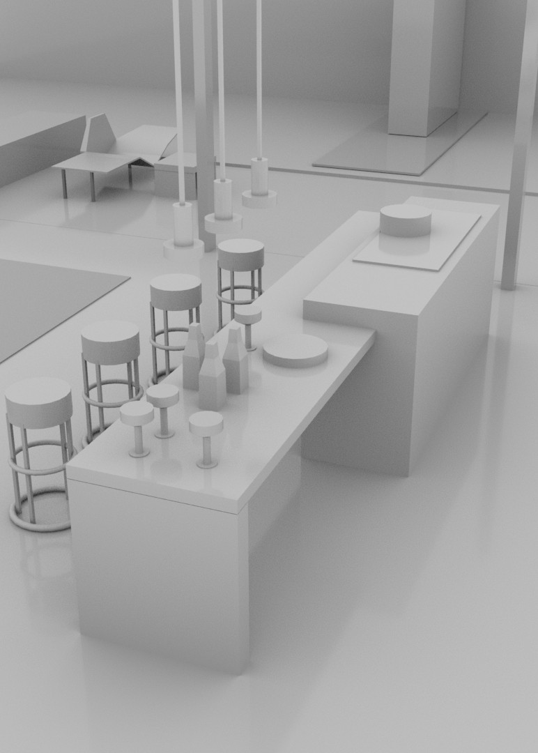 ArtStation - Environment Dinning Area Block-out