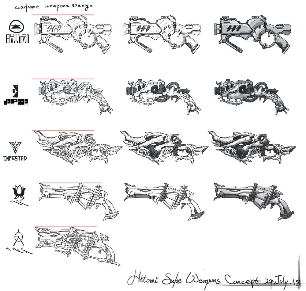 ArtStation - Warframe weapons design