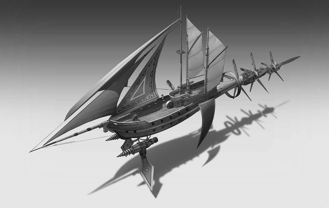 ArtStation - Foundation Art Group - Final Fantasy Inspired Airship ...