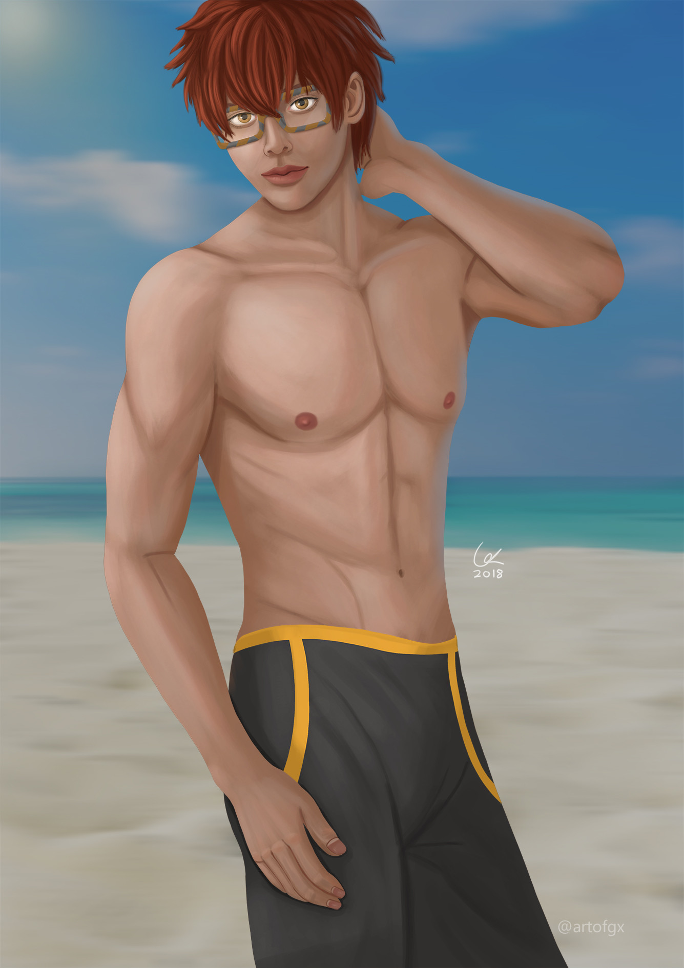 ArtStation - 707 in swimwear.