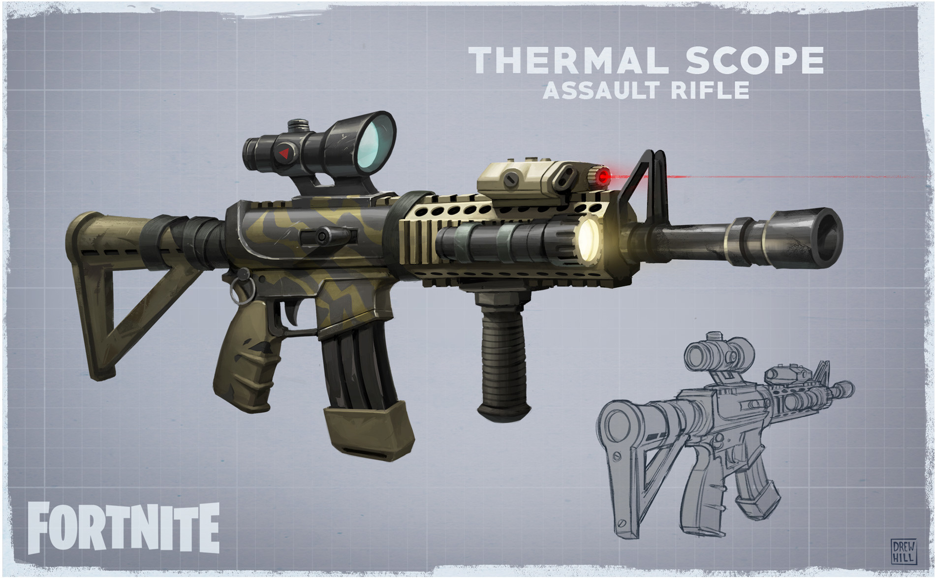 Drew Hill Fortnite Season 4 Concept Art