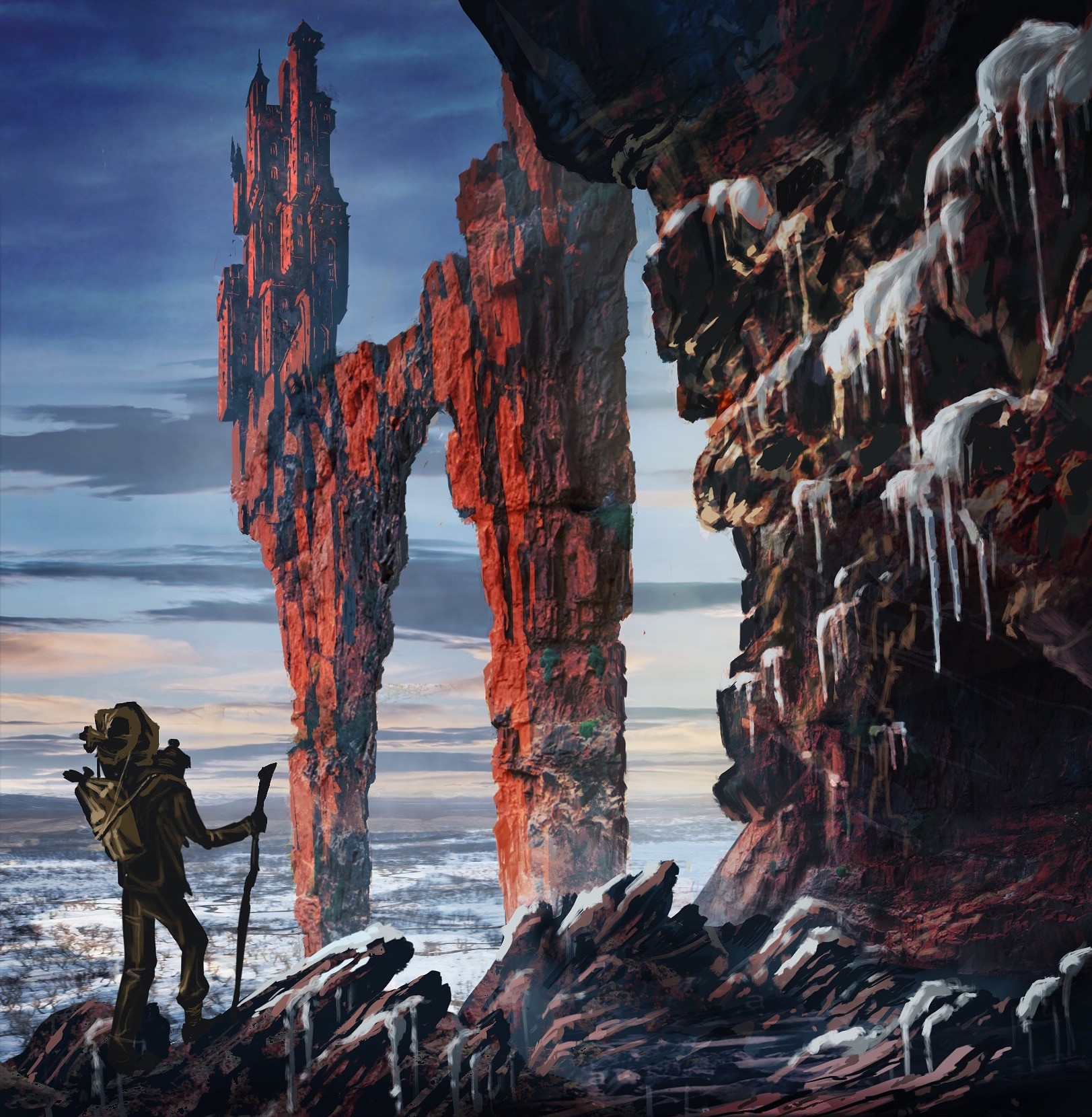 Castle in the Mountains by Anthony Brault : r/ImaginaryMountains