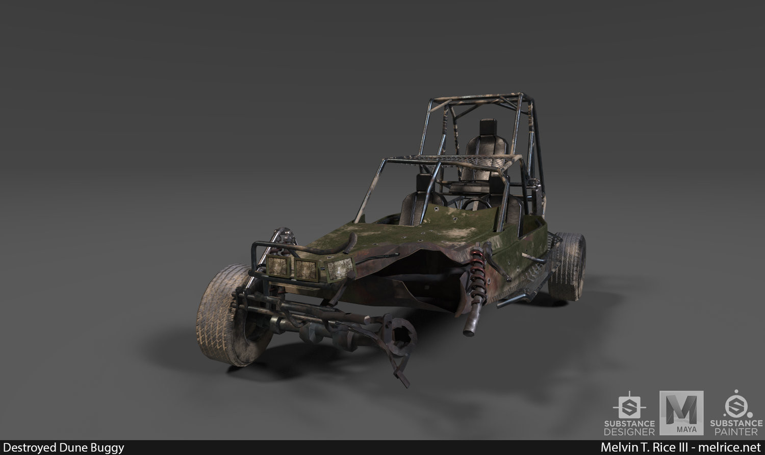 ArtStation - Destroyed dune buggy