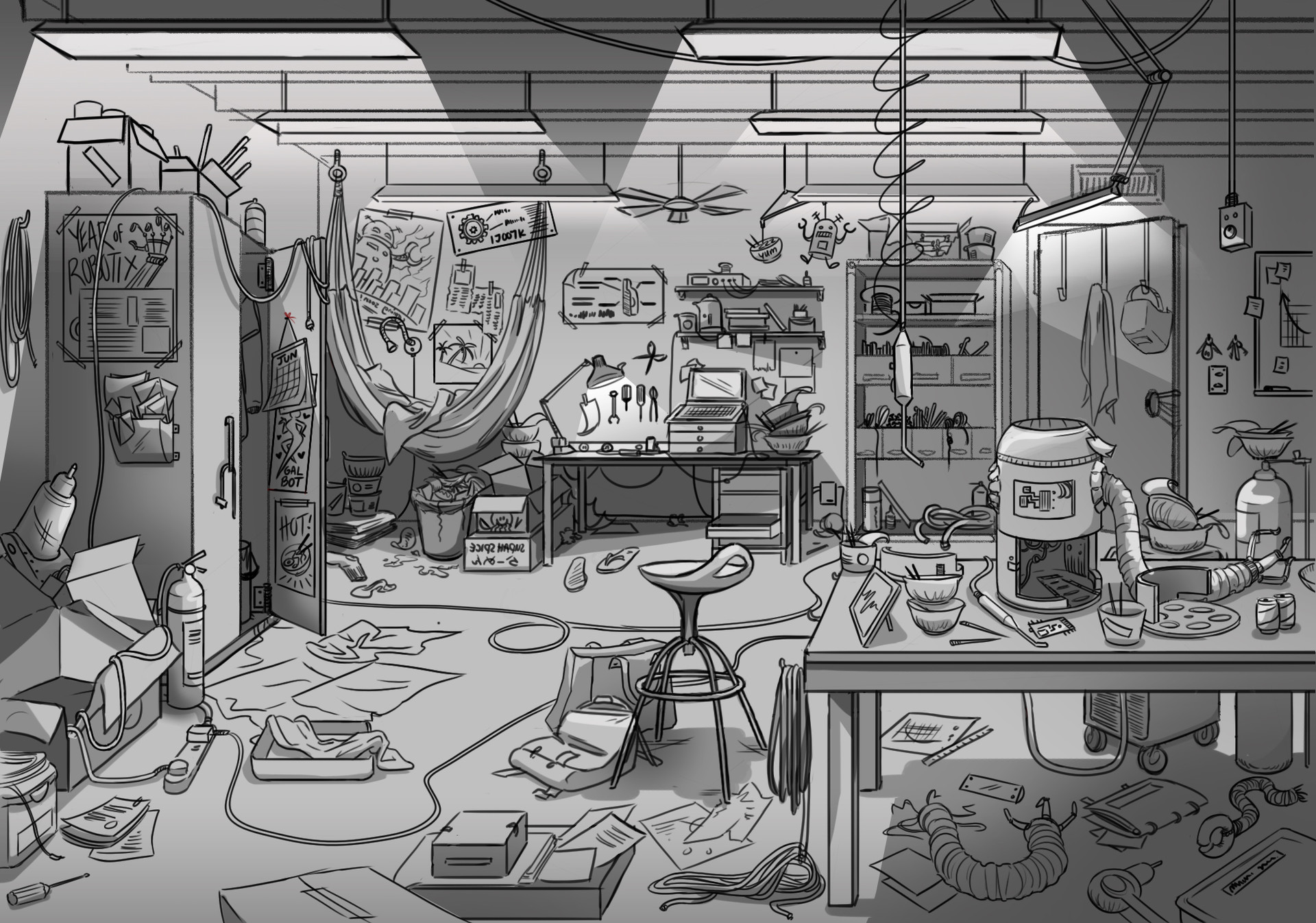 how to draw a room from above