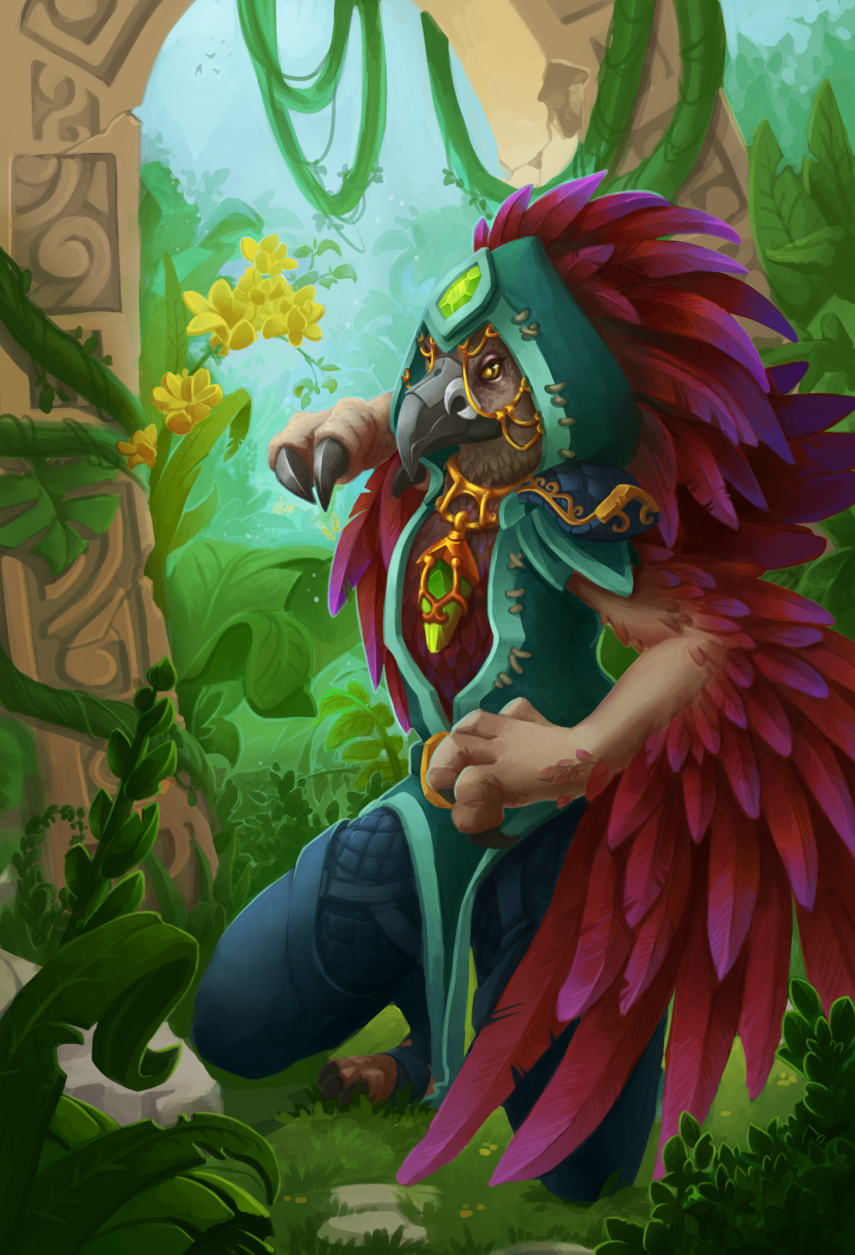 ArtStation - Arakkoa the rouge, Katerina Tipa